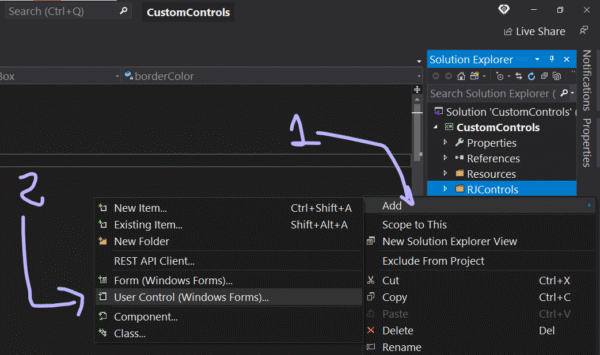 Custom TextBox Full – Rounded & Placeholder – WinForm, C# – RJ Code Advance