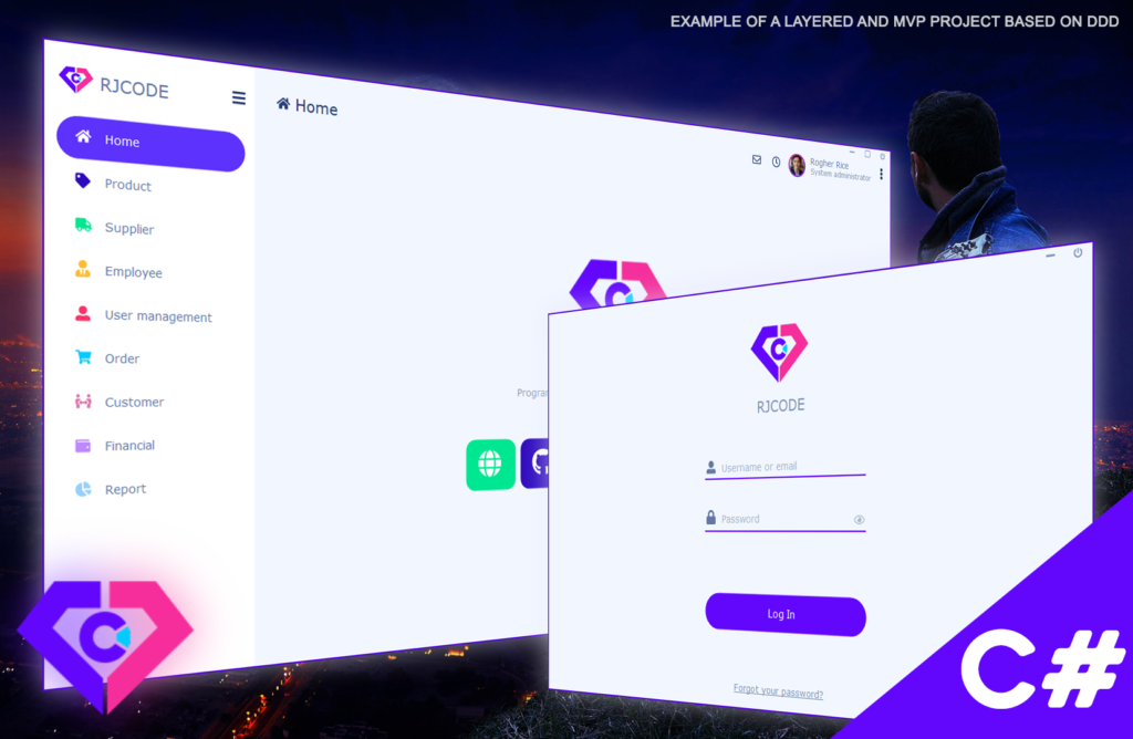C#- Layered MVP Project- DDD Based, Modern UI – RJ Code Advance